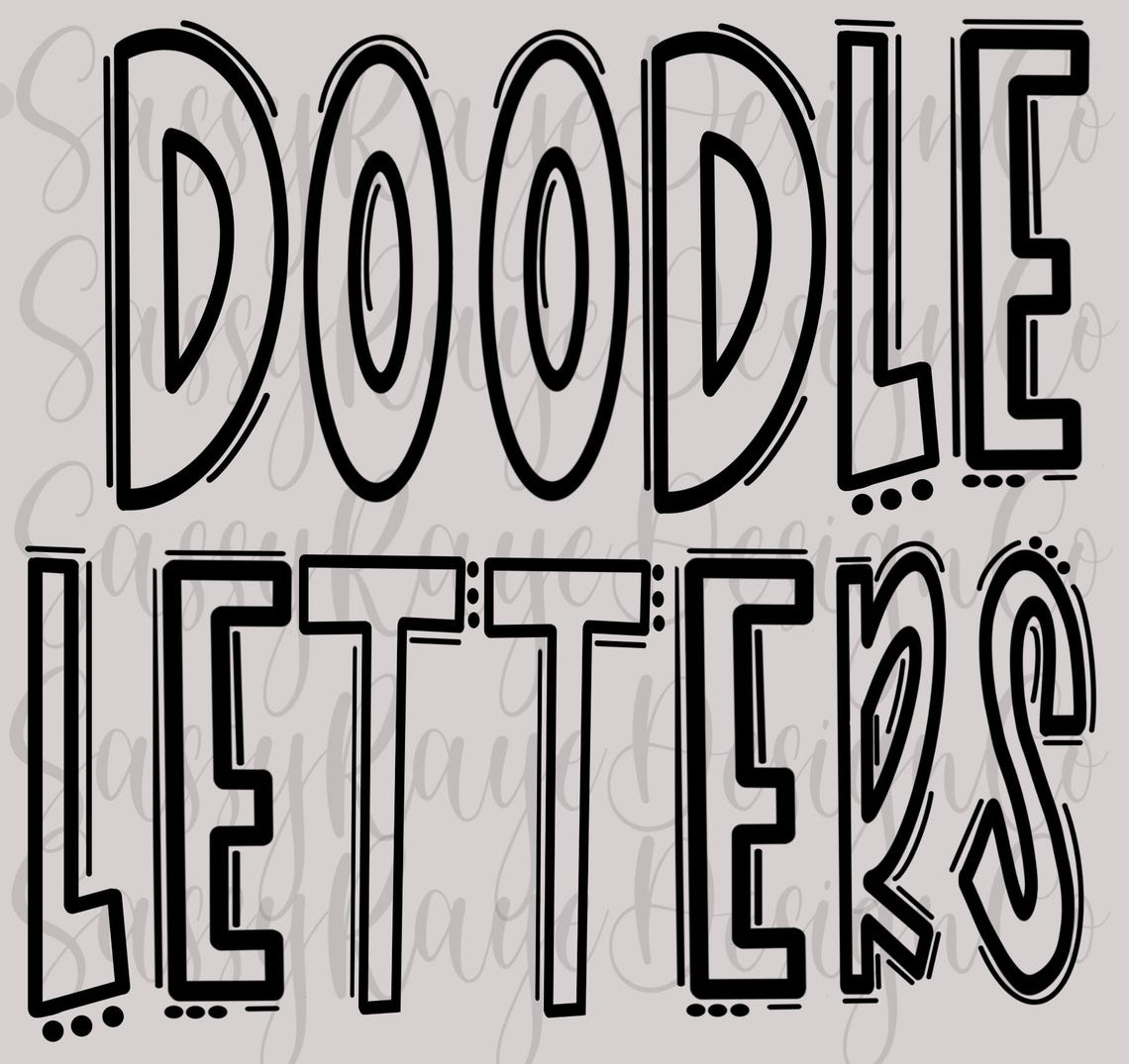 Transparent Doodle Alphabet Png, Individual Doodle Letters Png ...