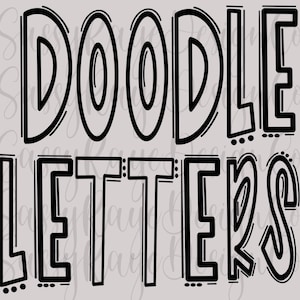 Transparent Doodle Alphabet Png, Individual Doodle Letters Png ...