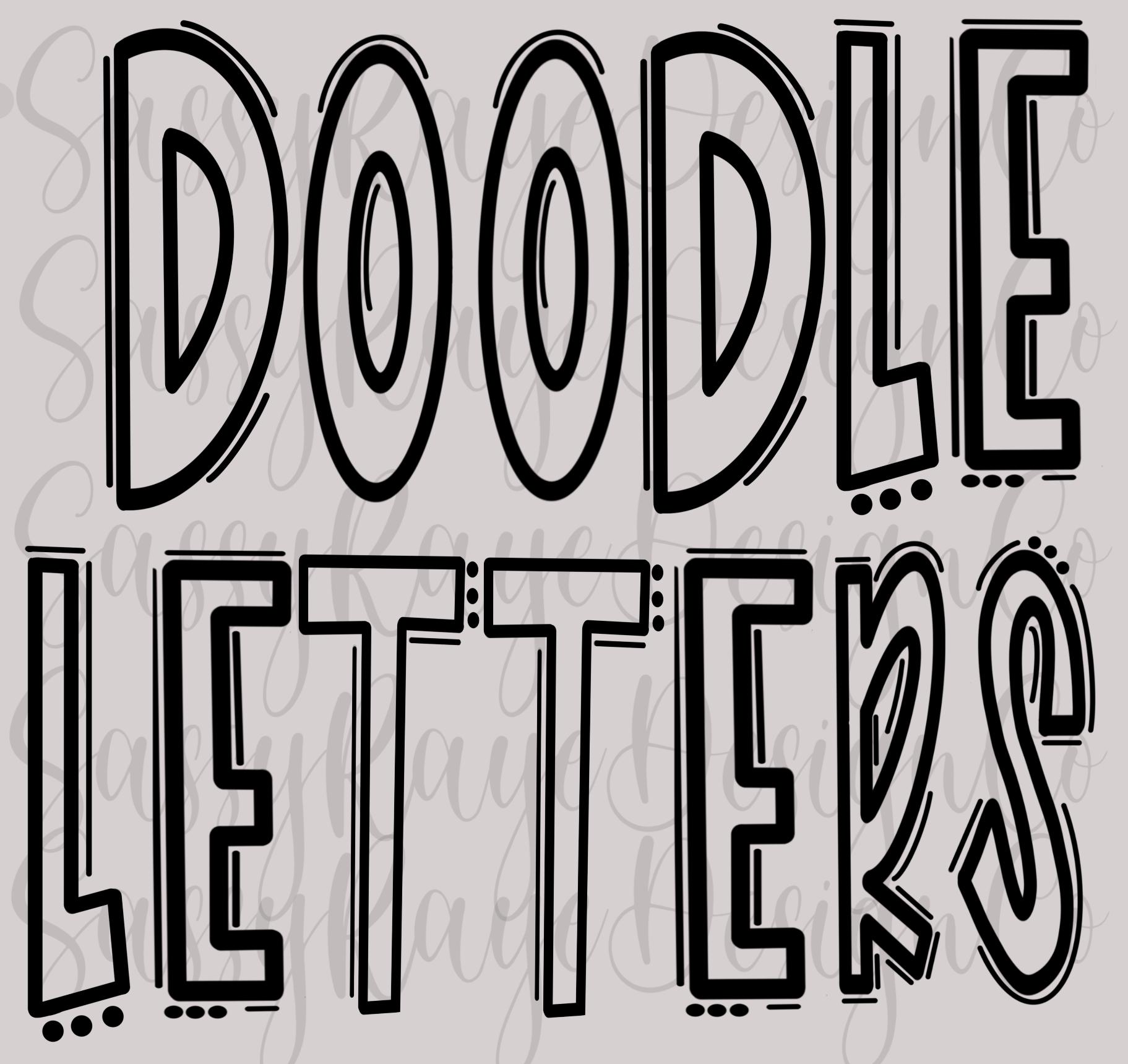Transparent Doodle Alphabet Png, Individual Doodle Letters Png, Complete Doodle Alphabet ...