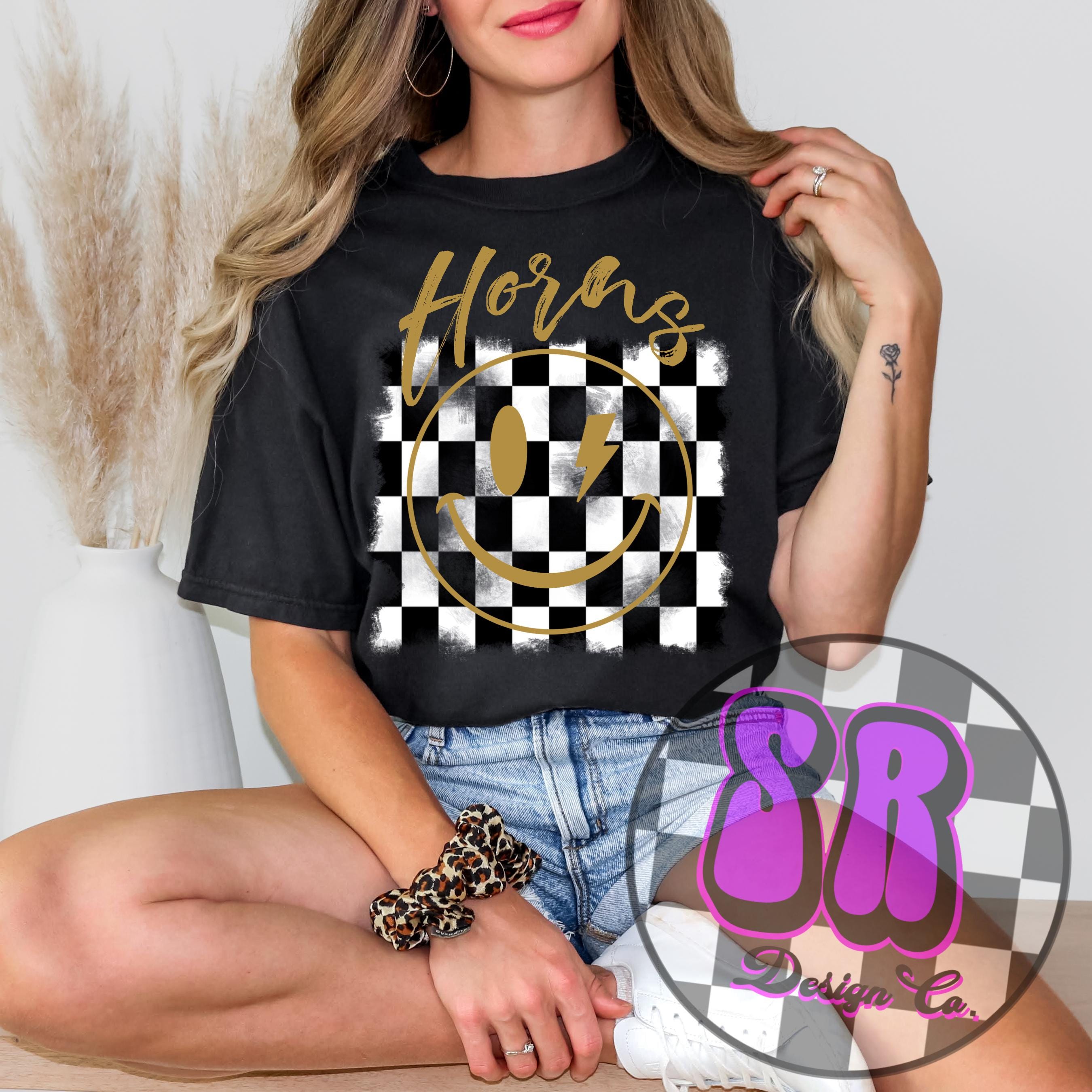 Retro Team Horns Gold Digital Png - Etsy