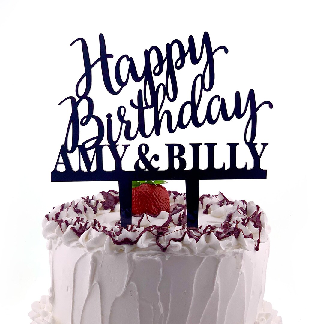 Custom Cake Topper Happy Birthday - 2 Day Delivery by Fedex (choose ...