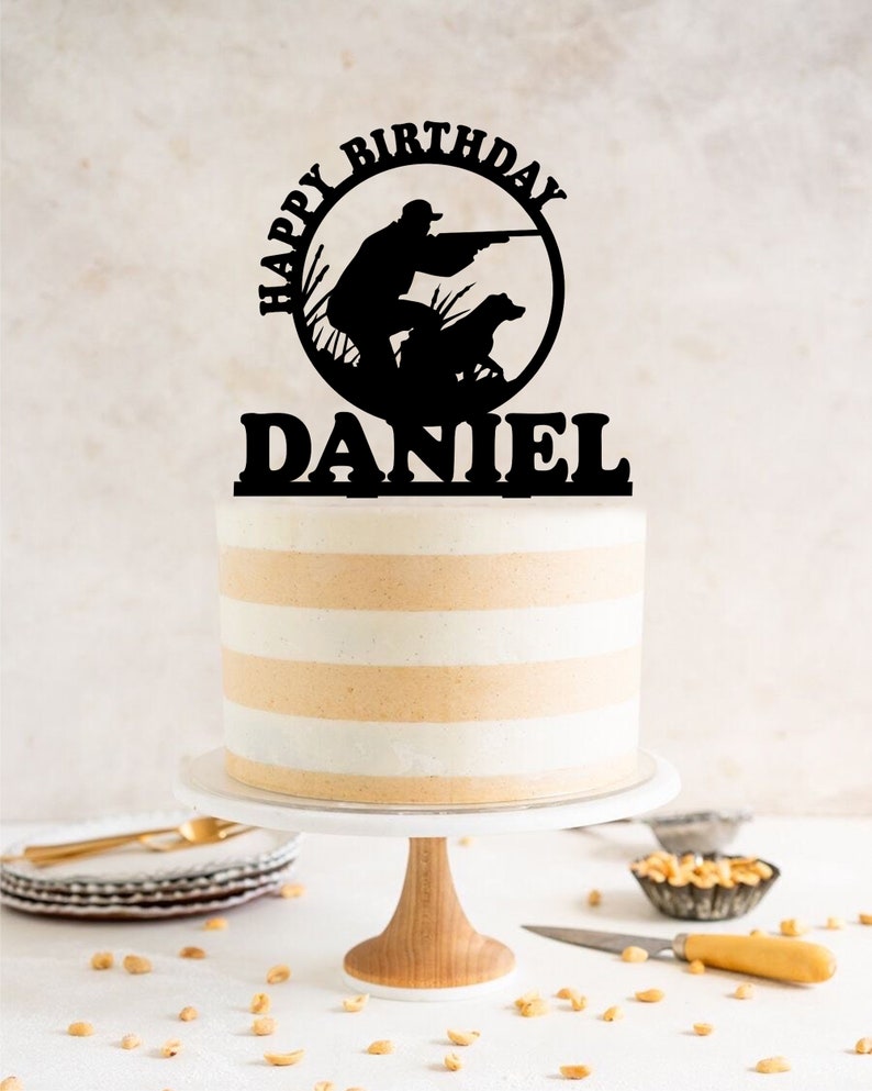 Hunter Birthday Cake Topper, Hunting Cake Topper, Hunter Cake Topper ...