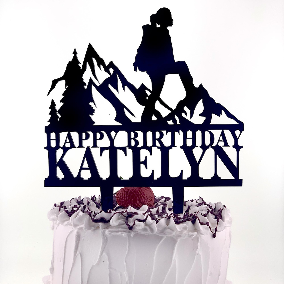 Hike Adventure Cake Topper, Birthday Cake Topper, Climber Cake Topper ...