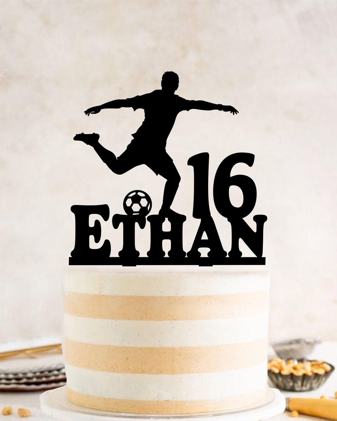 Football Birthday Cake Topper, Soccer Cake Topper, Football Party ...