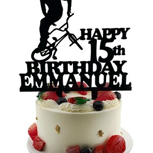 Custom BMX Birthday Cake Topper: Personalized Bike Decoration - Etsy