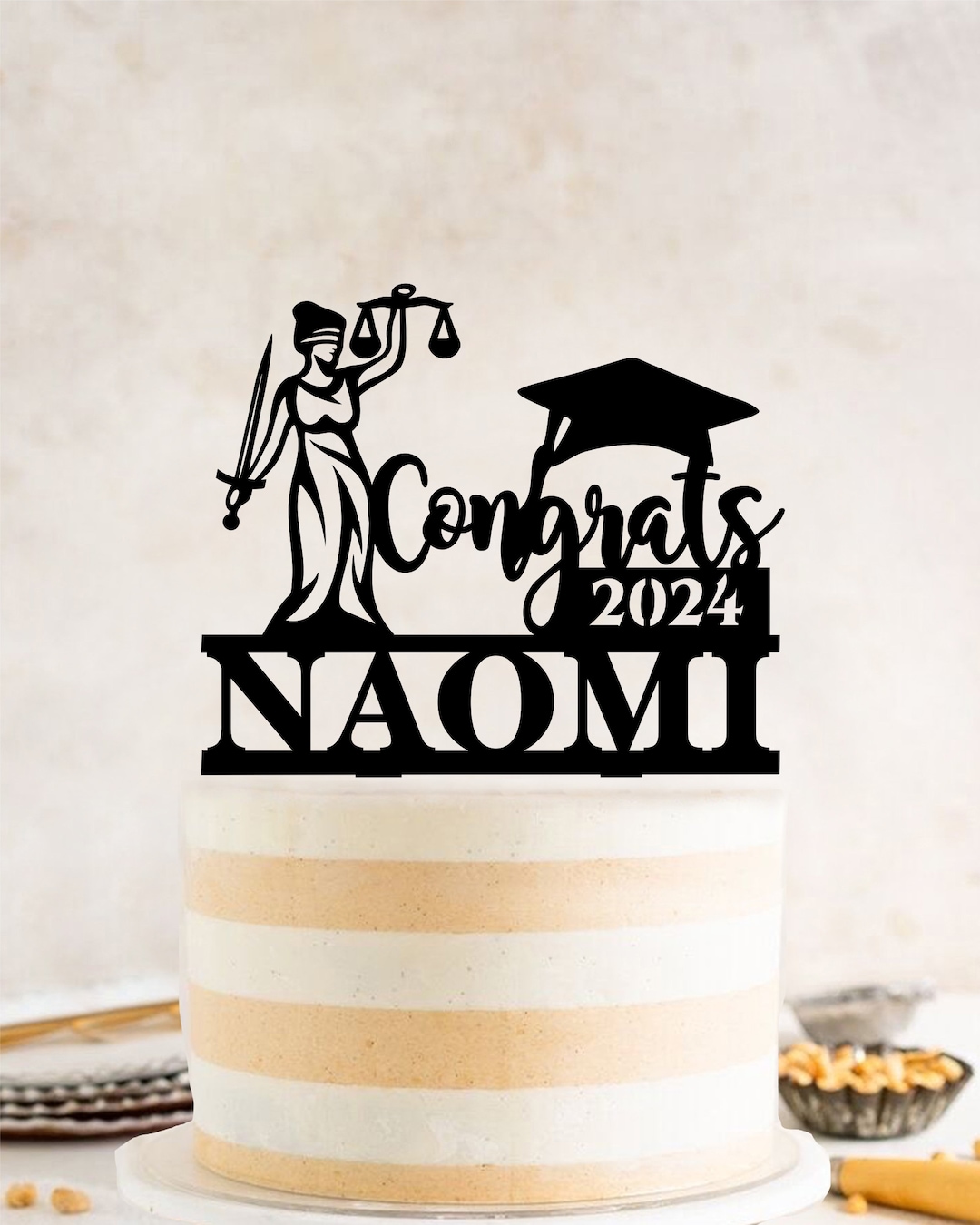 Lawyer Cake Topper, Law School Graduation Topper, Lawyer Graduation ...