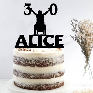 Wheelchair Birthday Cake Topper, Wheel Chair Party Decoration Topper ...