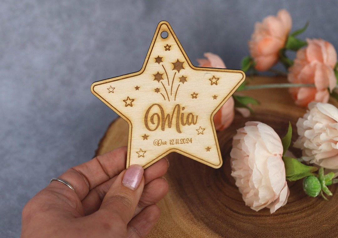 Star - Love, Keepsake Pregnancy Decoration, Parents to Be Decor, IVF ...