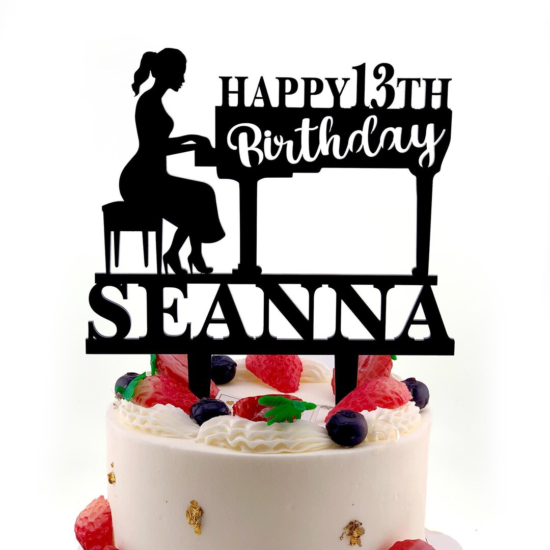 Grand Piano Cake Topper, Musician Birthday Cake Topper, Music Teachers ...