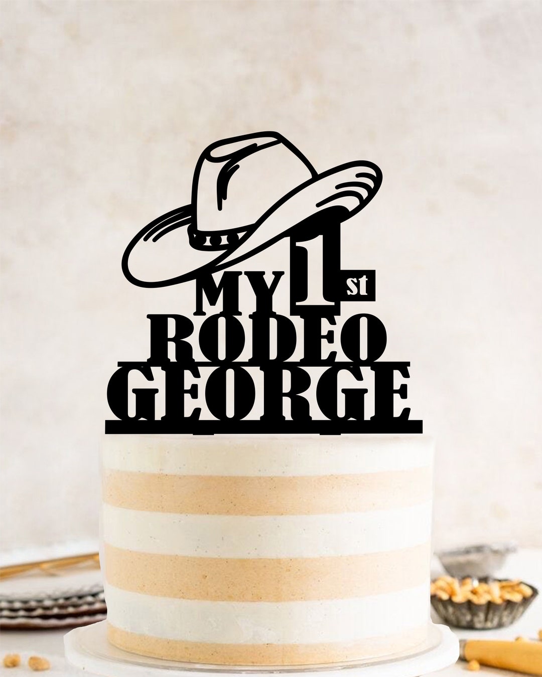 My First Rodeo Birthday Cake Topper, 1st Rodeo Cake Topper, 1st ...