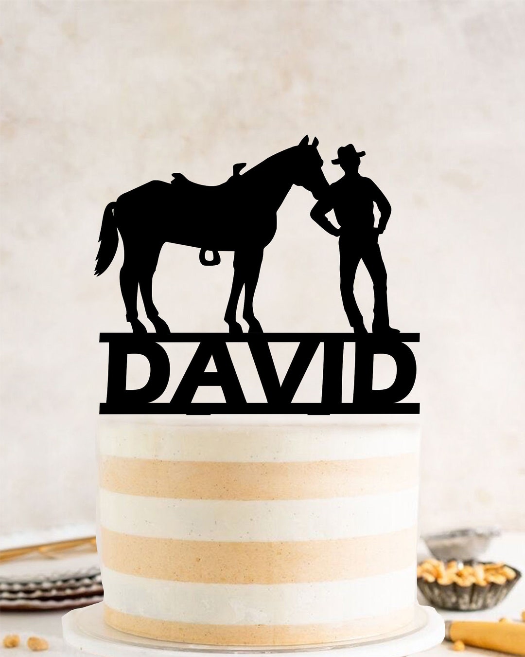 Happy Birthday Cowboy Cake Topper, Cowboy Cake Topper, Western Cake ...