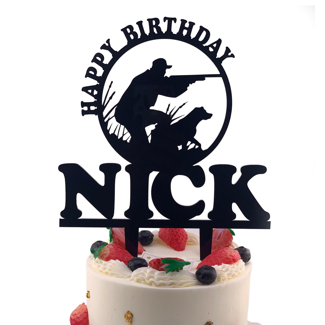 Hunter Birthday Cake Topper, Hunting Cake Topper, Hunter Cake Topper ...