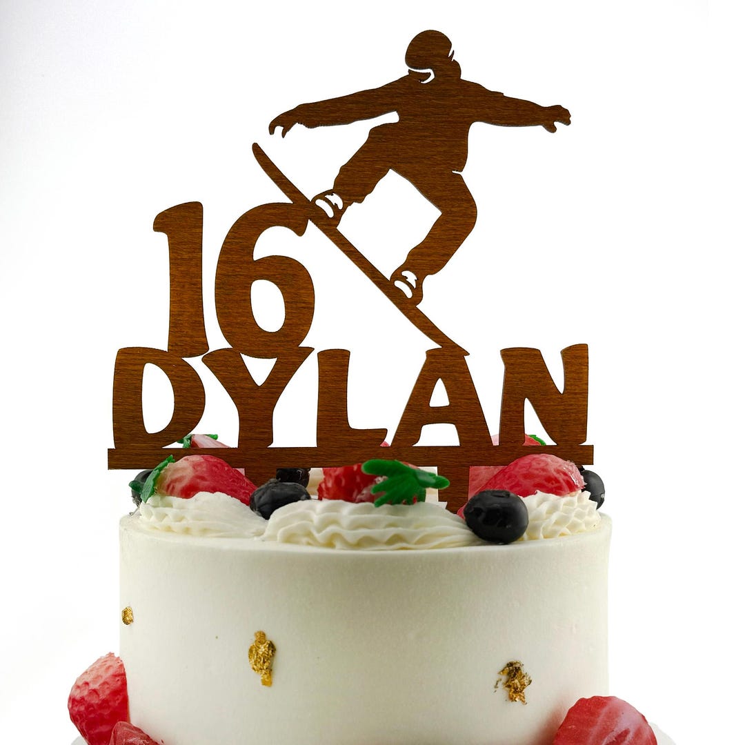 Snowboarding Cake Topper: Freestyle Silhouette, Birthday Decoration - Etsy