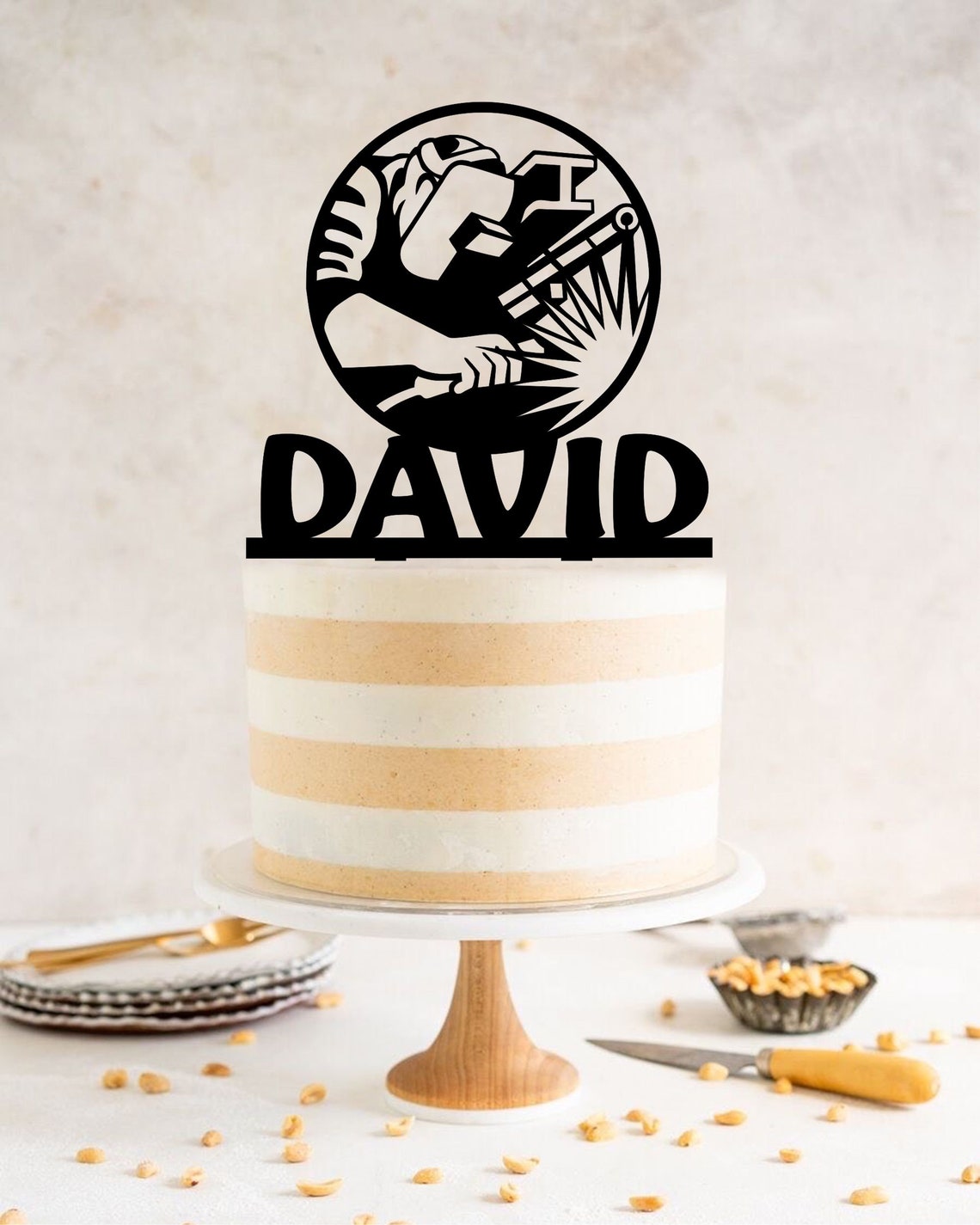 Welder Birthday Cake Topper, Welding Soldering Topper, Weld Cake Topper ...