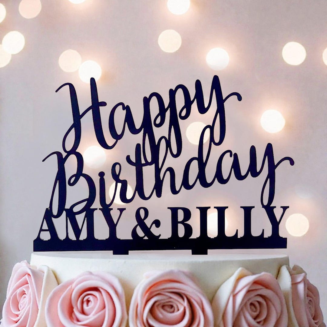 Custom Cake Topper Happy Birthday - 2 Day Delivery by Fedex (choose ...