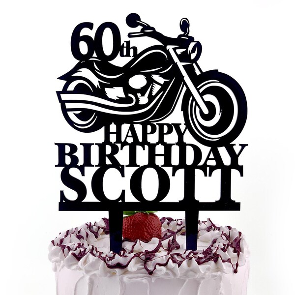Motorcycle Cake Topper - Etsy