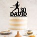 Male Runner Birthday Cake Topper, Custom Running Man Cake Topper ...