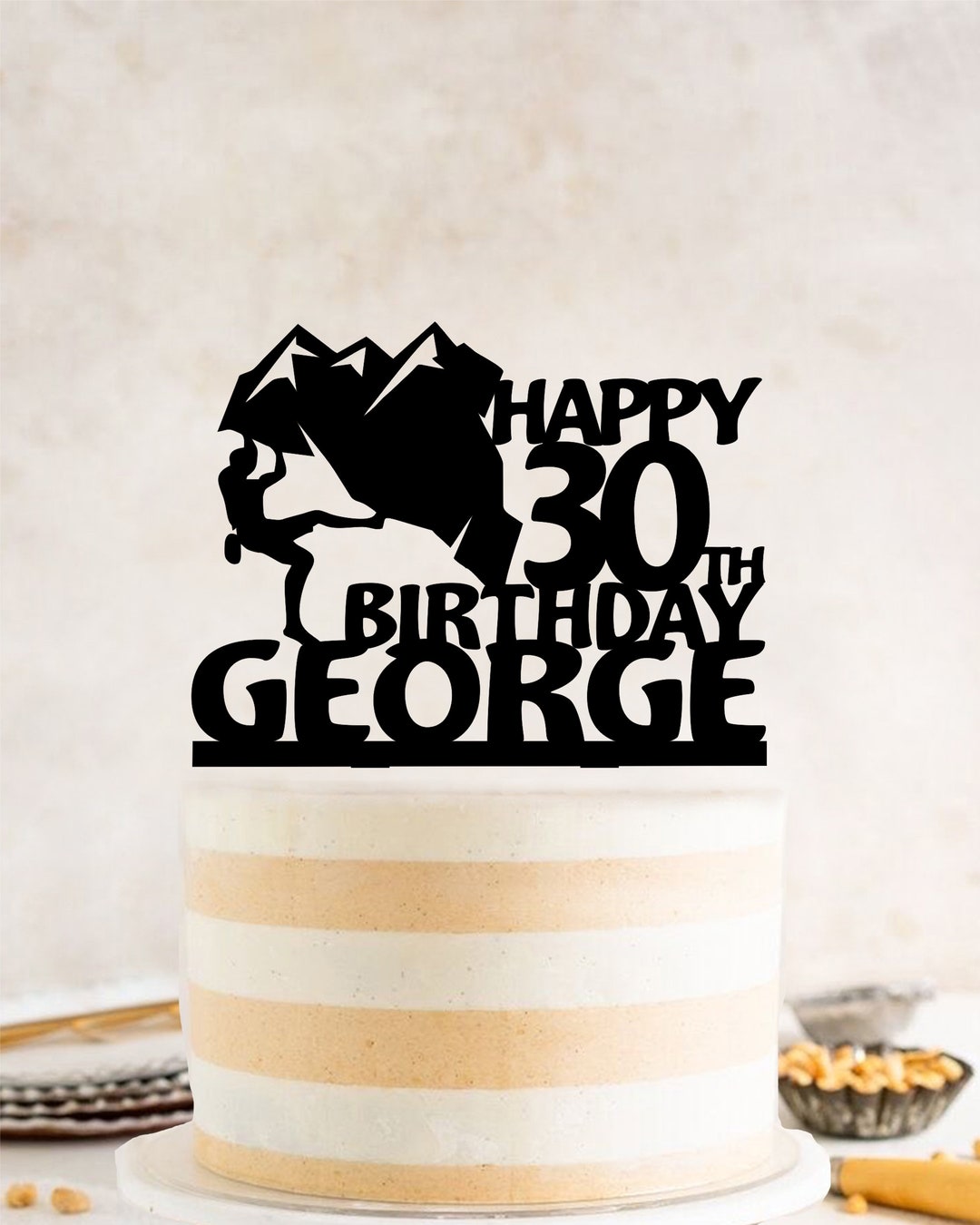 Rock Climbing Cake Topper, Climber Birthday Cake Topper, Climbing ...