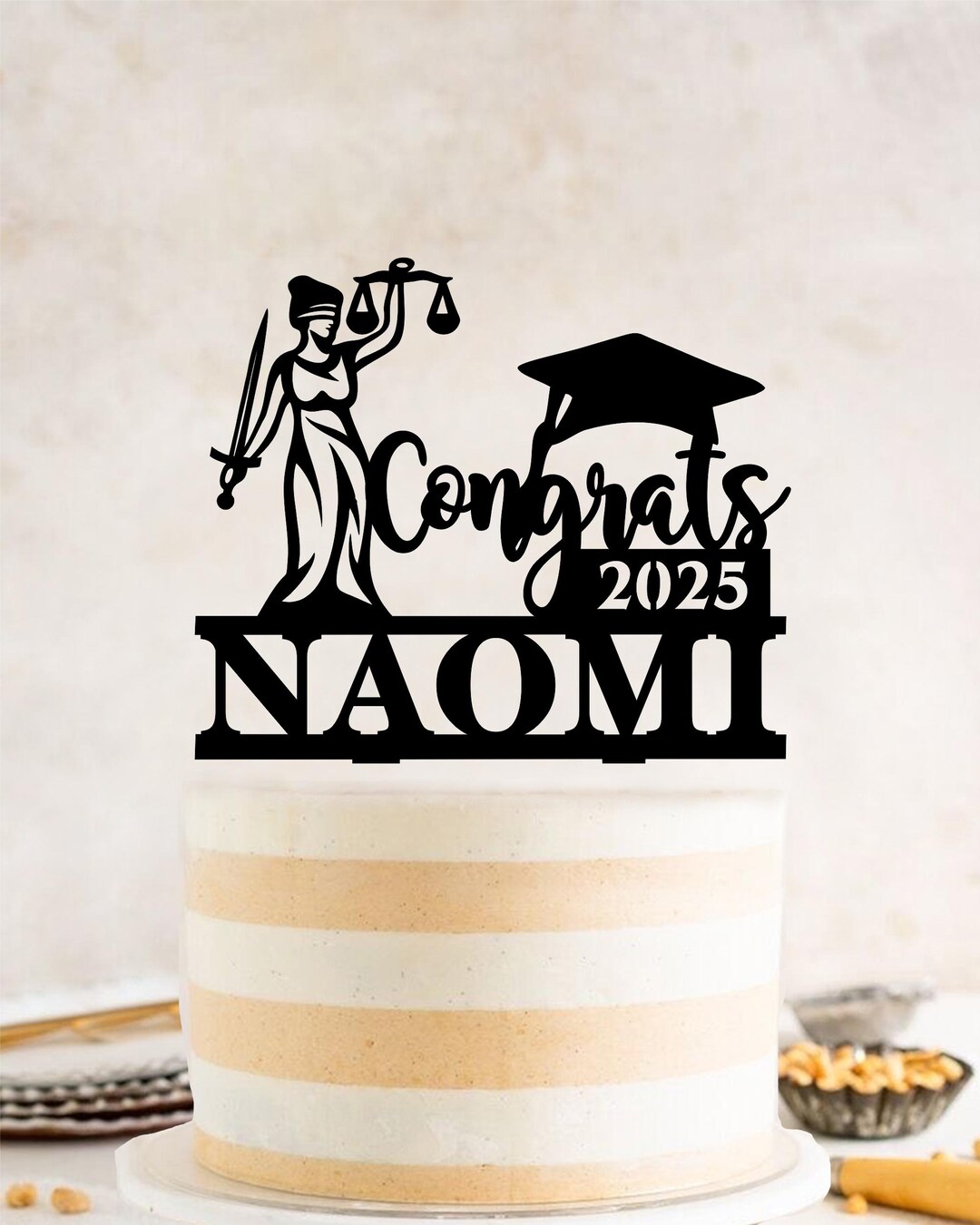 Lawyer Graduation Cake Topper: Law School Grad, Class of 2025 - Etsy