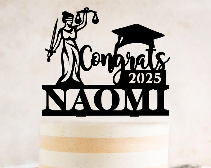 Case Closed Cake Topper, Law School Graduation Cake Topper, Lawyer ...