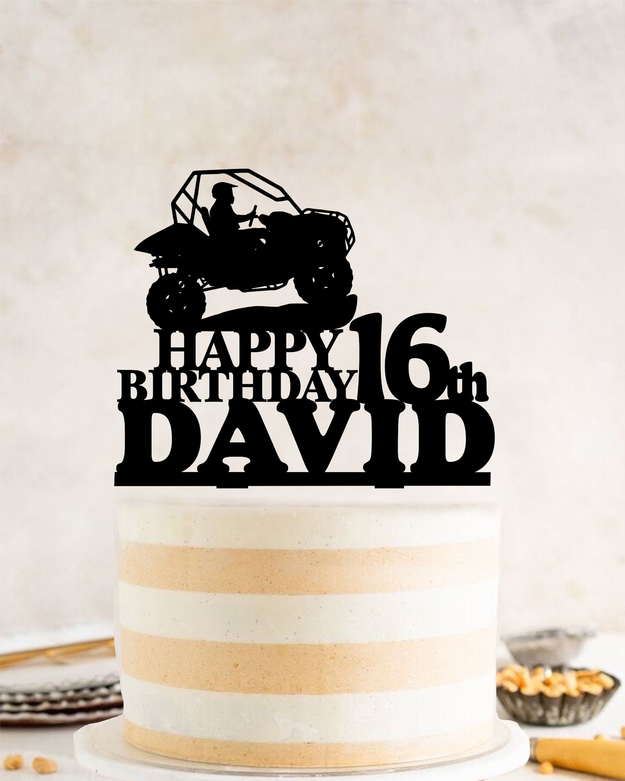 Dune Buggy Cake Topper, All Terrain Vehicle Topper, Birthday Cake ...