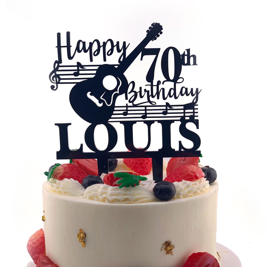 Acoustic Guitar Cake Topper: Guitarist Birthday Party Decoration - Etsy