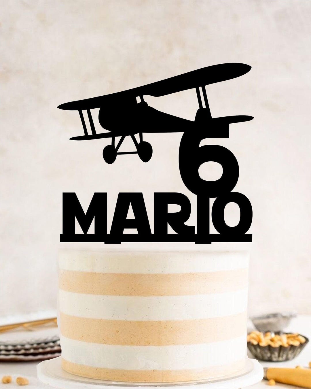 Airplane Cake Topper, Airplane Birthday Topper, Baby Boy Cake Topper ...