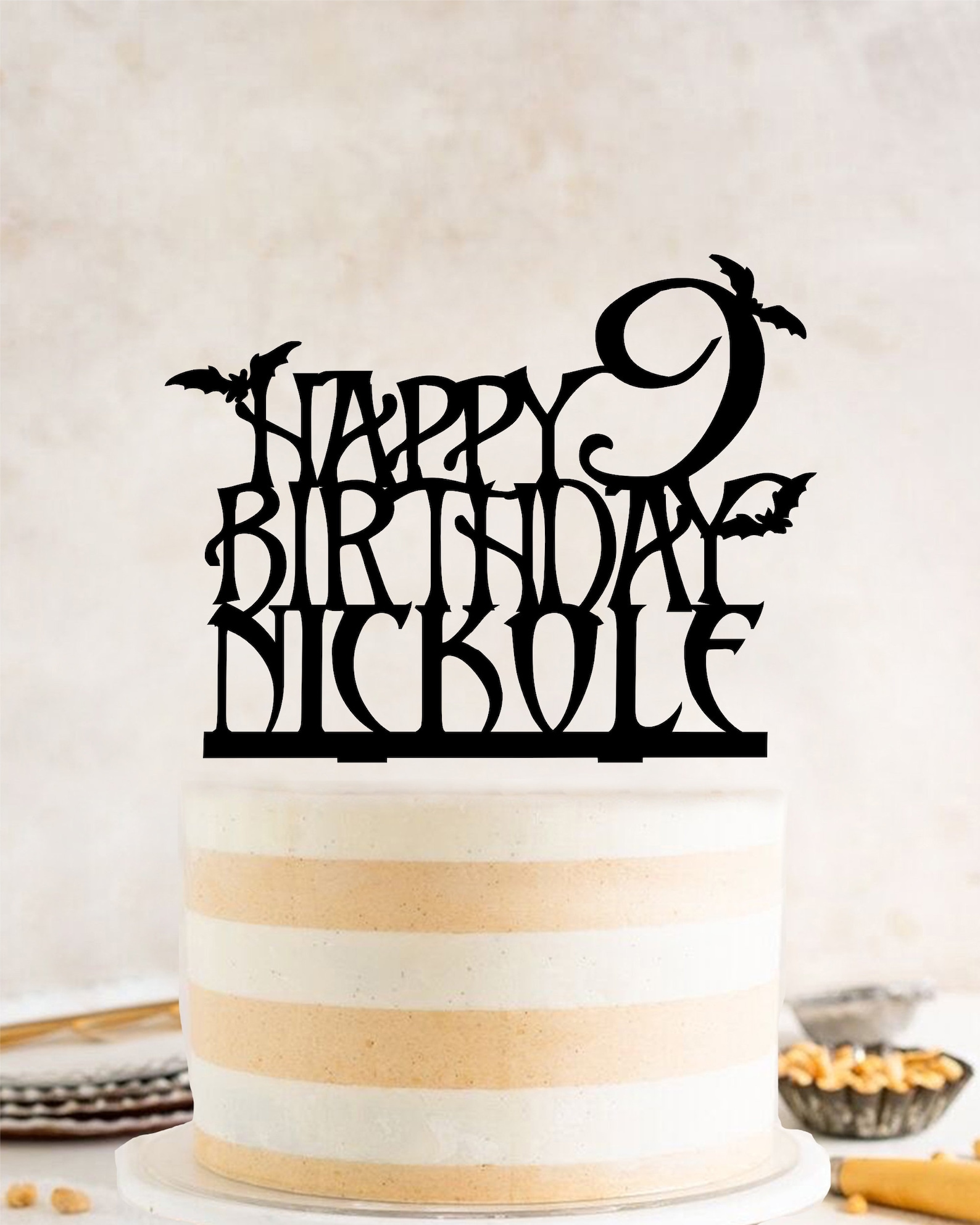 Halloween Cake Topper, Birthday Cake Topper, Halloween Birthday Cake ...