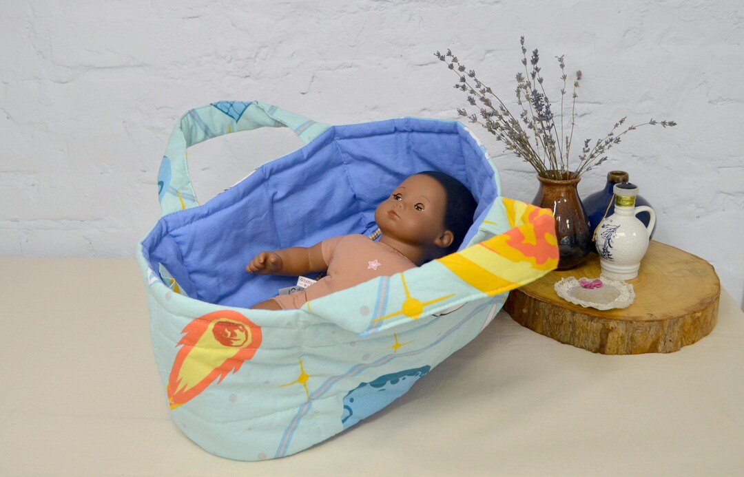 Doll Basket With Planets, Soft Doll Cradle, Baby Doll Furniture, Rocket ...