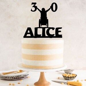 Wheelchair Birthday Cake Topper, Wheel Chair Party Decoration Topper ...