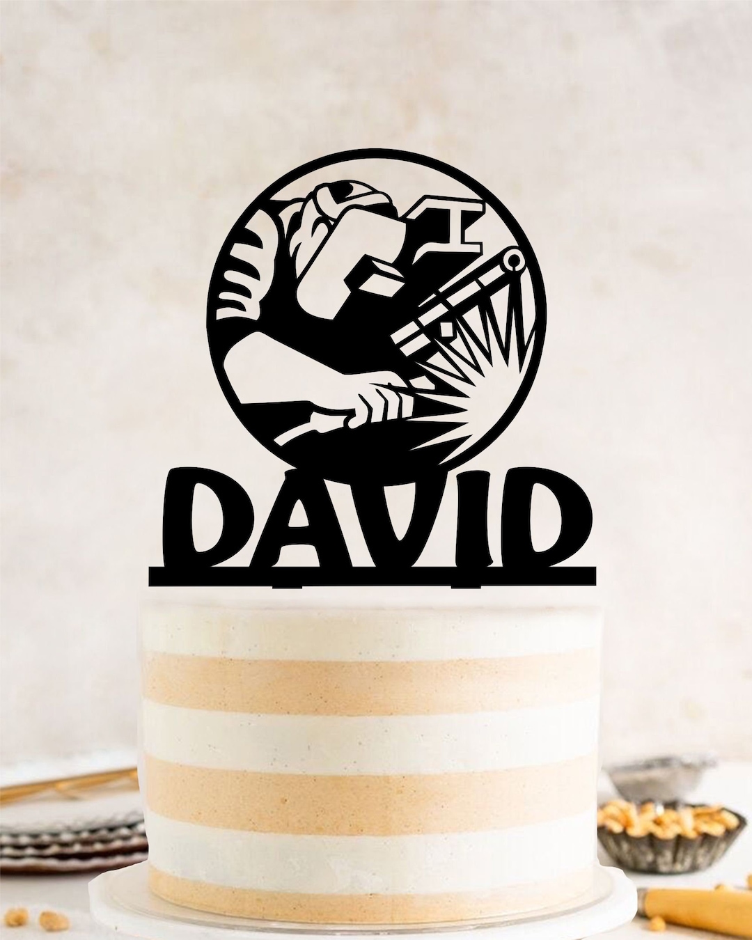 Birthday Cake Topper Welder, Welding Soldering Topper, Weld Cake Topper ...