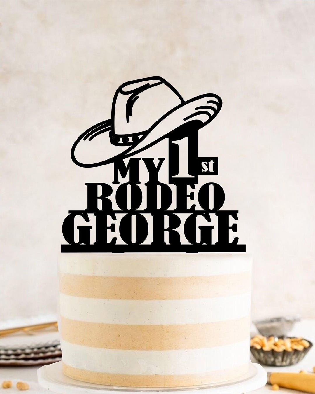 My First Rodeo Birthday Cake Topper, 1st Rodeo Cake Topper, 1st ...