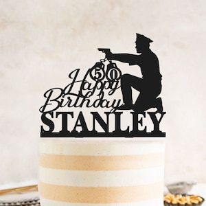 Police Officer Birthday, Policeman Cake Topper, Police Officer Theme ...