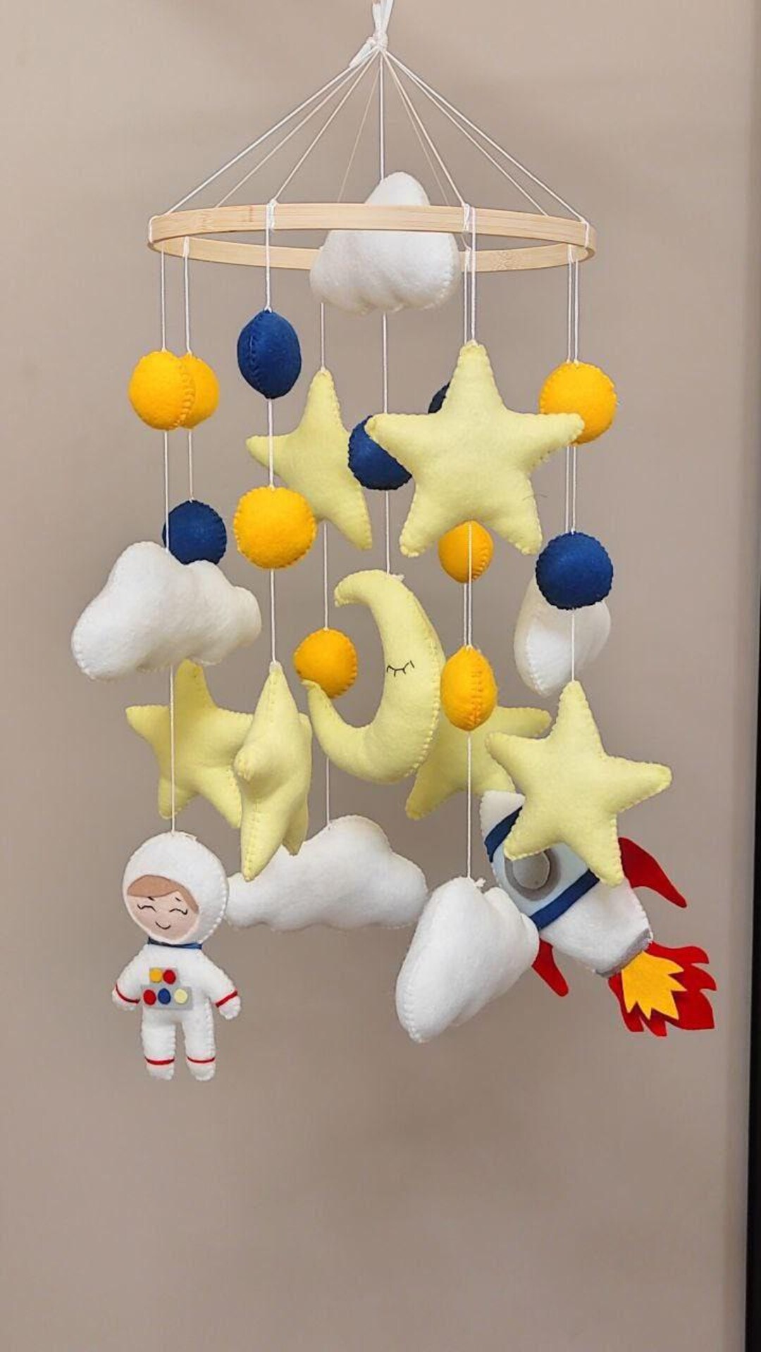 Baby Mobile Space, Solar System Crib Mobile, Handmade Nursery ...