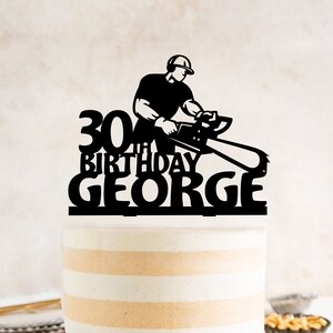Chainsaw Cake Topper, Lumberjack Birthday Cake Topper, Timber Jack Cake ...