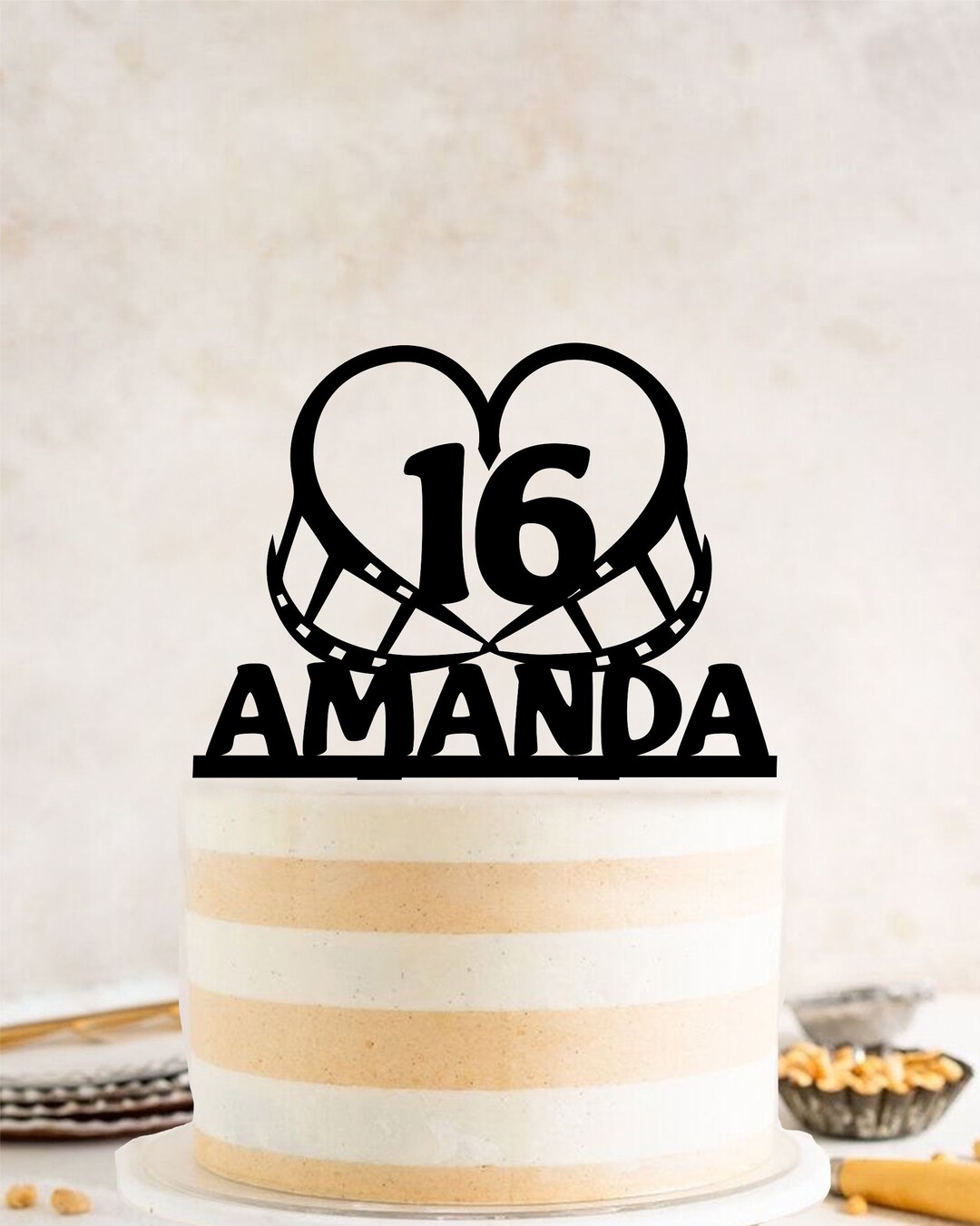 Movie Cake Topper, Movie Birthday Cake Topper, Hollywood Party Cake ...