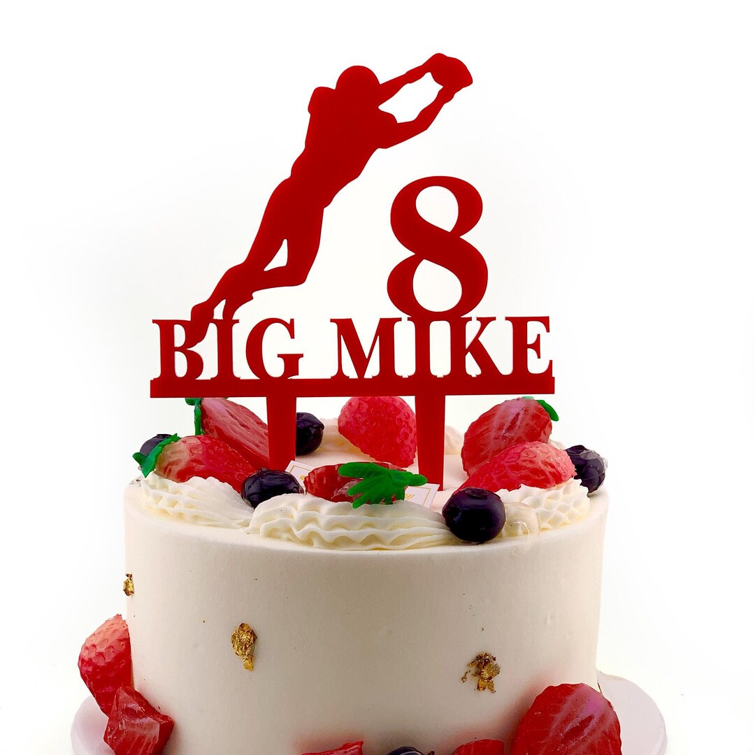 Personalized Football Birthday Cake Topper: Custom Name & Age - Etsy