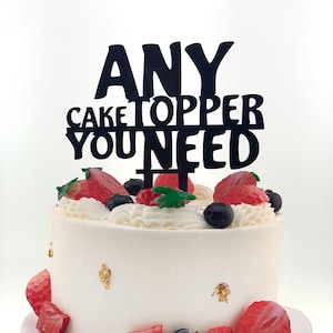 Custom Birthday Cake Topper: Personalized Design, Acrylic or Wood - Etsy