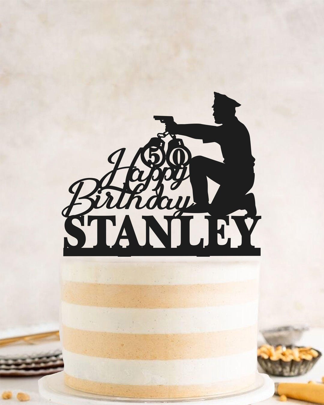 Police Officer Birthday, Policeman Cake Topper, Police Officer Theme ...