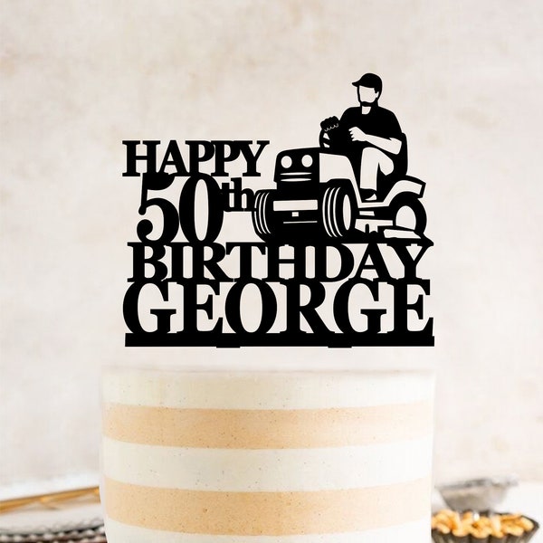 Lawn Mower Cake Topper - Etsy