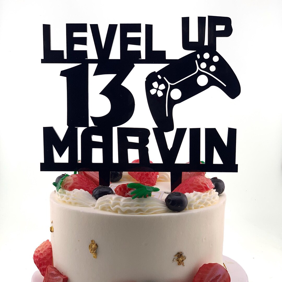 Video Game Cake Topper, Gamer Cake Topper for Boy, Gamer Birthday Cake ...