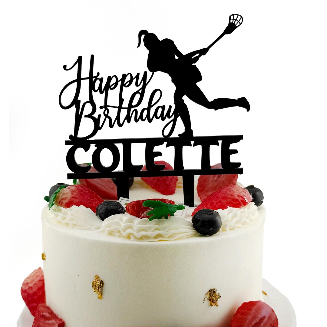 Custom Lacrosse Birthday Cake Topper: Women's Lacrosse Party Decor - Etsy