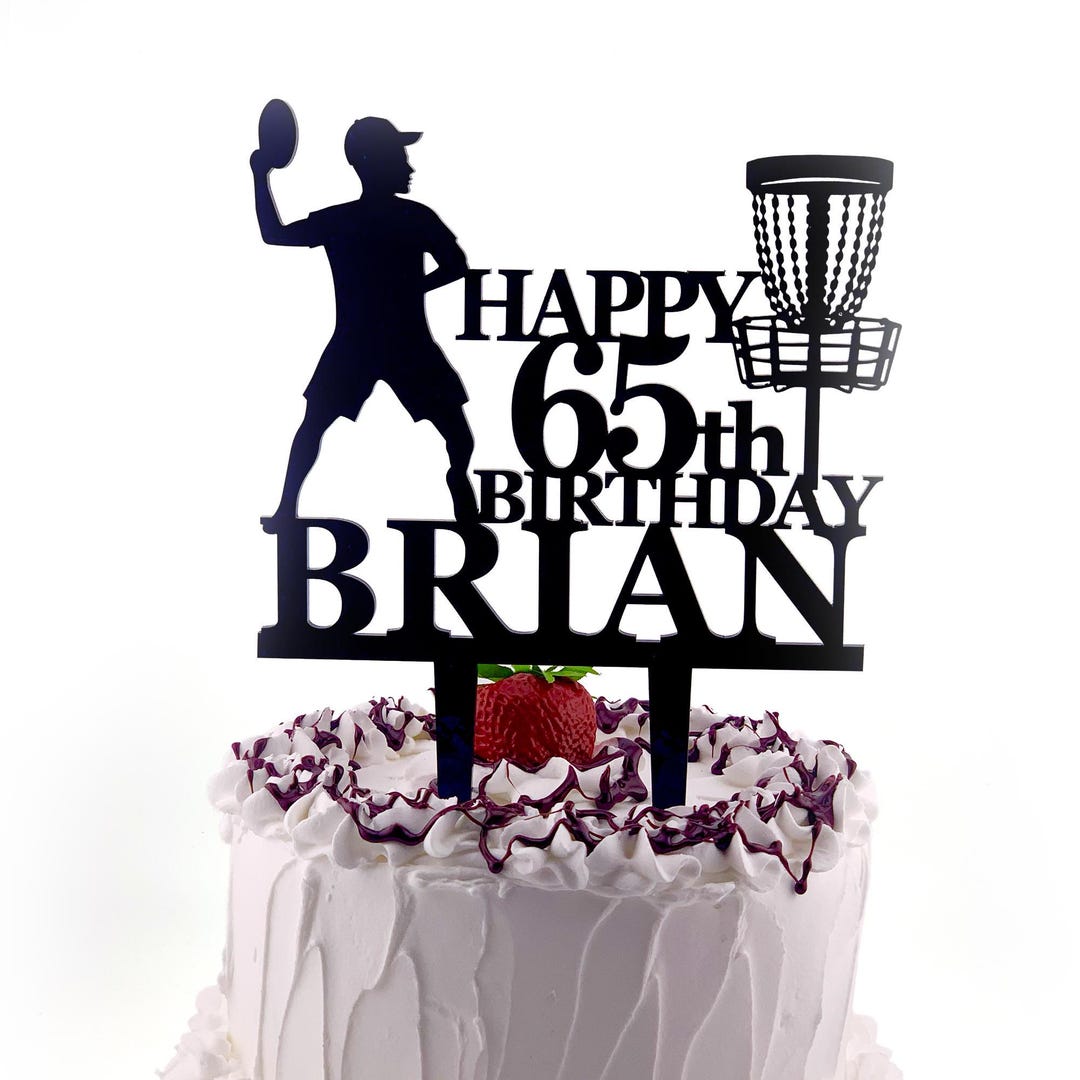 Disc Golf Cake Topper, Frisbee Birthday Cake Topper, Disc Golf Custom ...