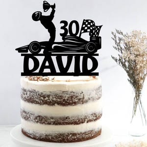 Formula One Birthday Cake Topper, F1 Racing Happy Birthday Topper, Race ...