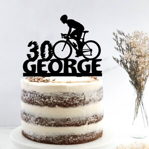Personalized Cyclist Birthday Cake Topper: Road Bike Decoration - Etsy