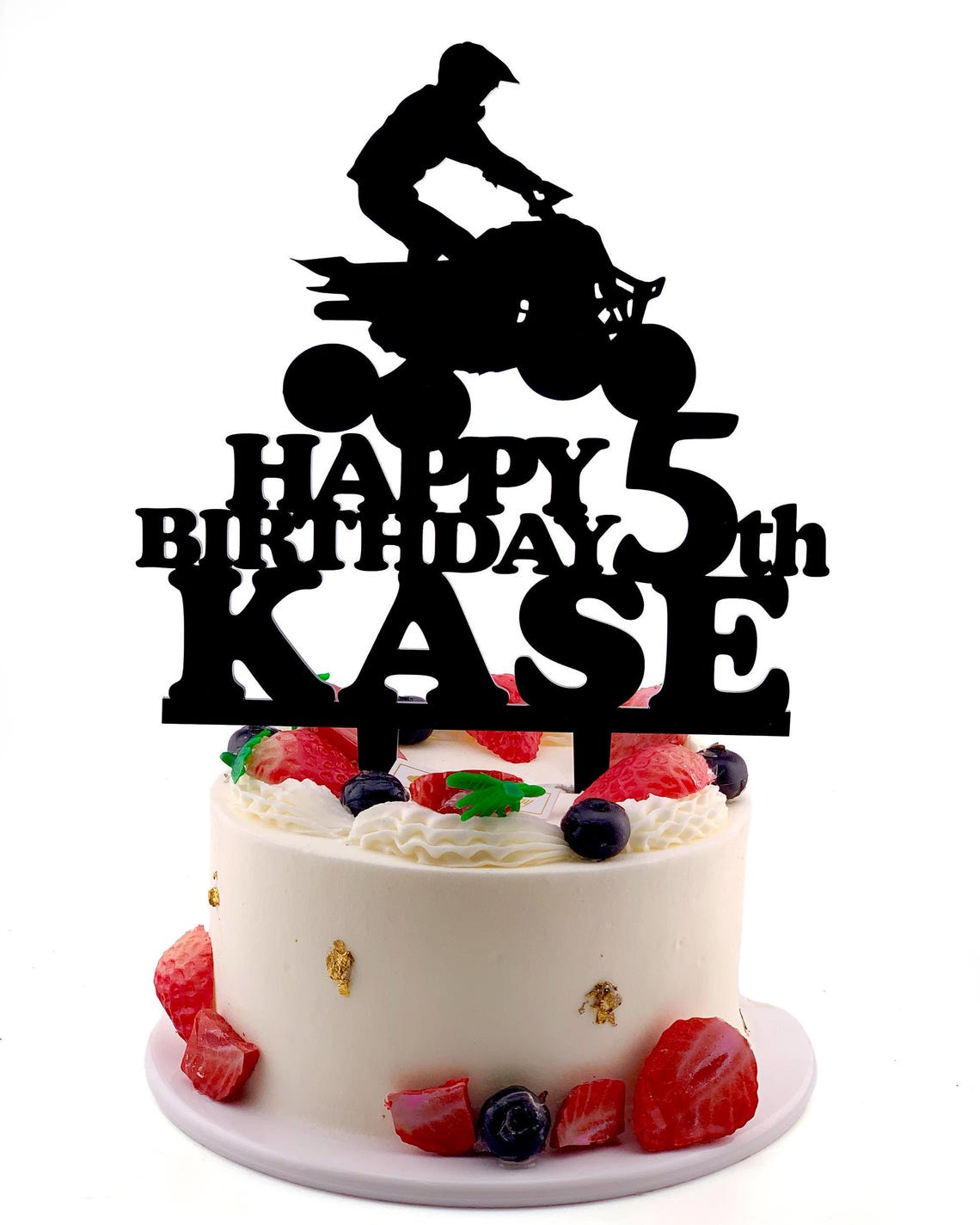 Personalized ATV Birthday Cake Topper: Quad Racer Party Decor - Etsy