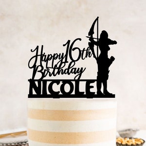 Archer Cake Topper, Birthday Cake Topper, Archer Girl Birthday Party ...