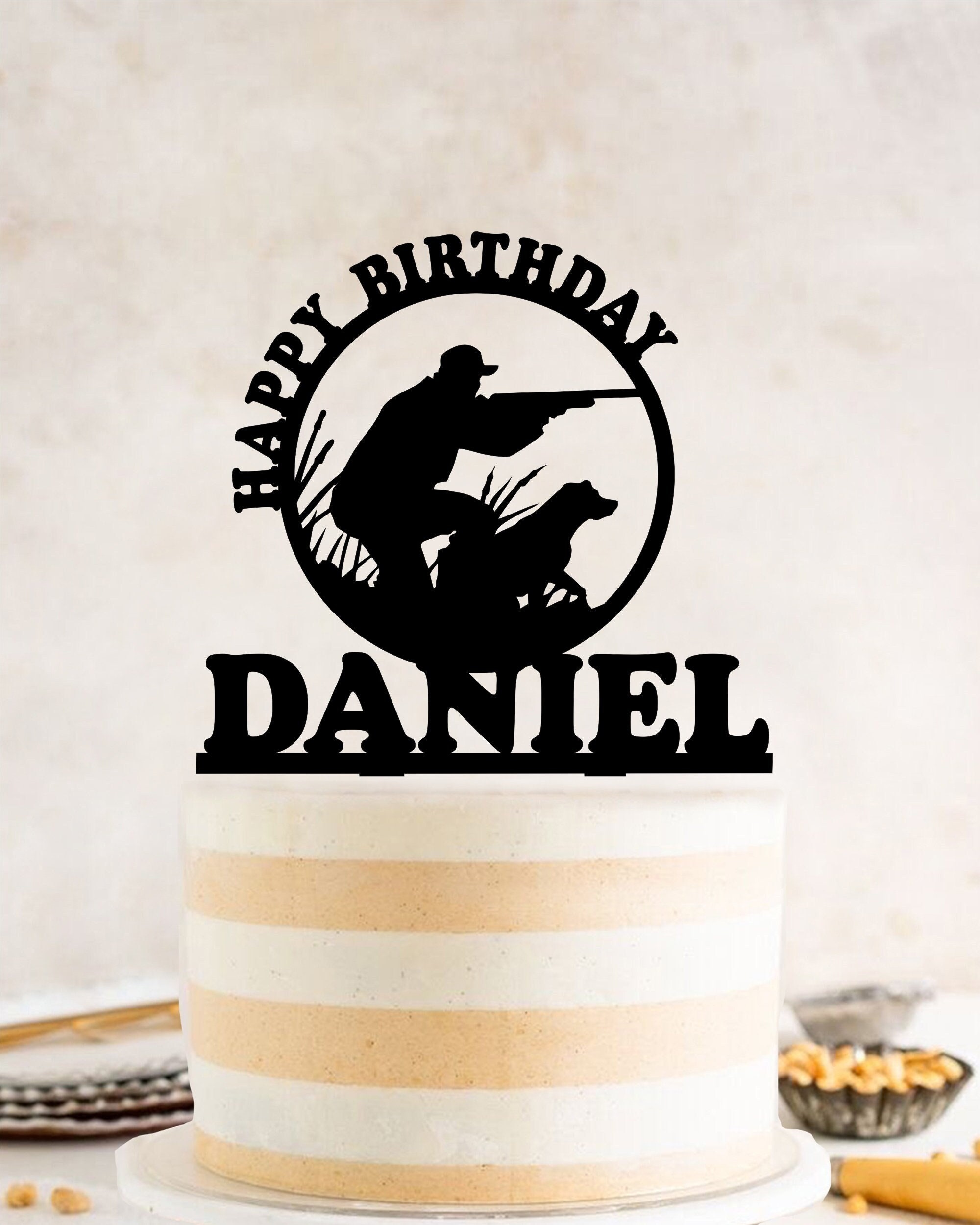 Hunter Birthday Cake Topper, Hunting Cake Topper, Hunter Cake Topper ...