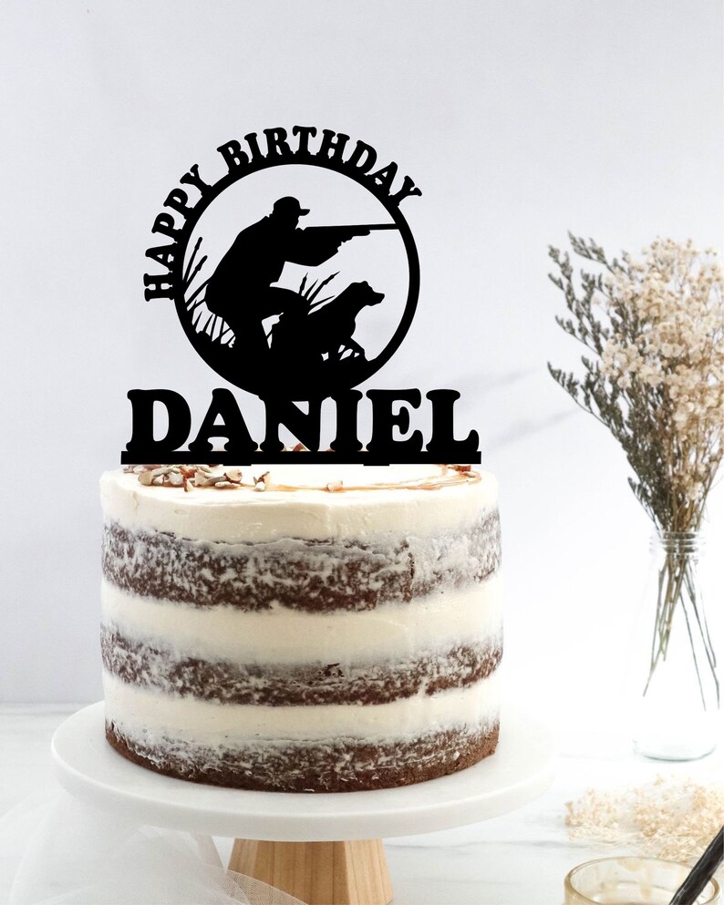 Hunter Birthday Cake Topper, Hunting Cake Topper, Hunter Cake Topper ...