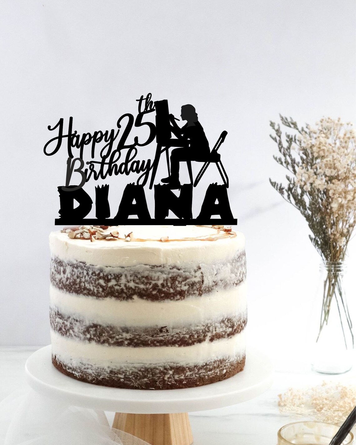 Painting Party Cake Topper, Art Easel Birthday Cake Topper, Art Cake ...